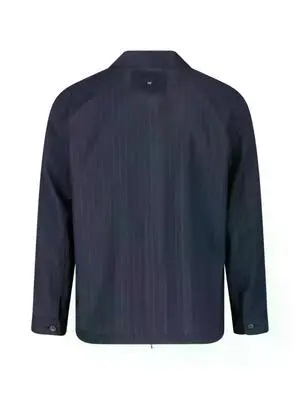 WHITE SAND Striped Zip Jacket