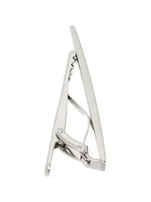 Tateossian D-shape Patterned Tie Clip - Silver