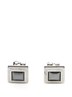 Tateossian Duo Cabachon Cufflinks - Silver