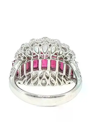 HYT JEWELRY Ruby And Diamond Ring In 18k White Gold - Silver