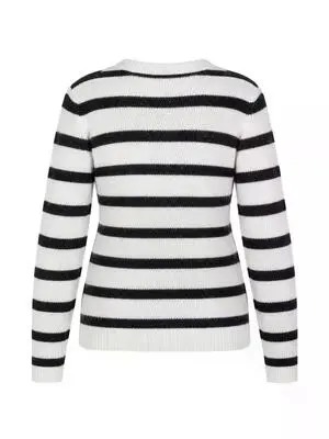 MORGAN Striped Marabou-effect Cardigan