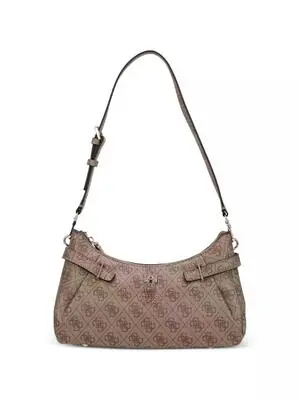 Guess Logo Pattern Padlock Detail Shoulder Bag