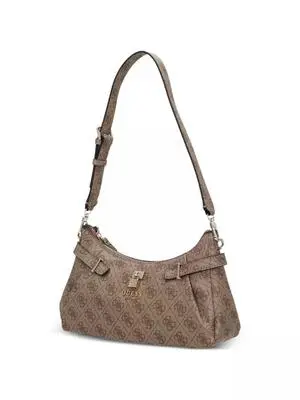 Guess Logo Pattern Padlock Detail Shoulder Bag