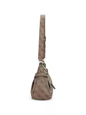 Guess Logo Pattern Padlock Detail Shoulder Bag
