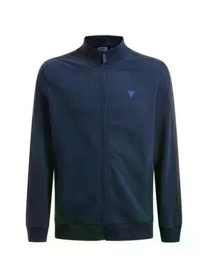 Guess Zip-up Logo-tape Sweatshirt - Blue