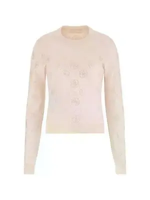 GUESS Guess Usa Rhinestone Embellished Logo Pattern Sweater