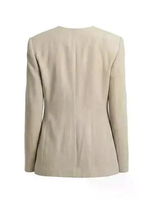 Emporio Armani Textured Collarless Blazer