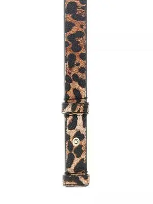 Guess Cirene Leopard-print Belt With Logo Buckle
