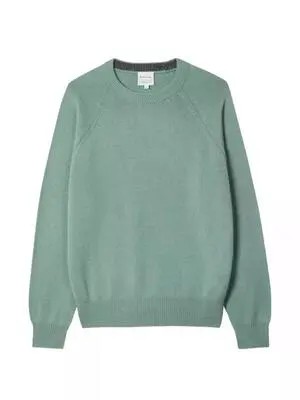 Paul Smith Crew Neck Raglan Sleeve Knitted Sweater - Green
