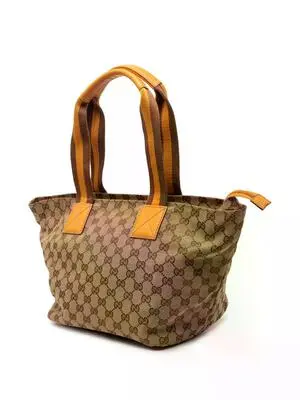 Gucci Gg Canvas Web Tote Bag