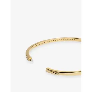 Monica Vinader 18ct Vermeil Plated Sterling Silver And Lab-grown Diamond Bangle - Gold