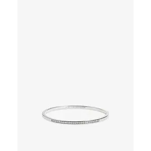 Monica Vinader Sterling And Lab-grown Diamond Bangle - Silver