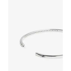 Monica Vinader Sterling And Lab-grown Diamond Bangle