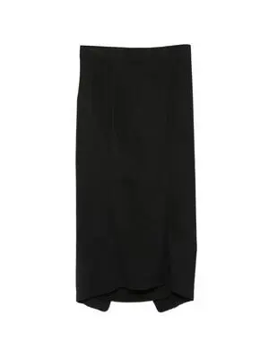 RUNDHOLZ Midi Skirt With Lace Trim - Black