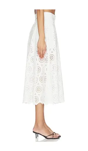 FRAME The Deco Eyelet Skirt