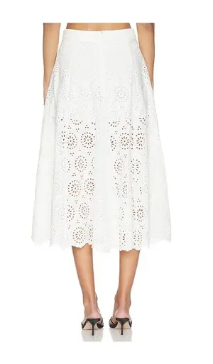 FRAME The Deco Eyelet Skirt