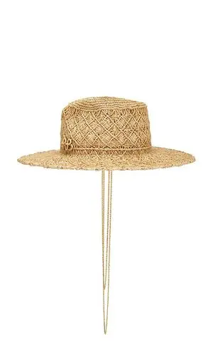 Ruslan Baginskiy Straw Fedora Hat With Double Chain Detail