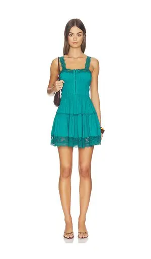 Free People So In Love Mini Slip - Teal