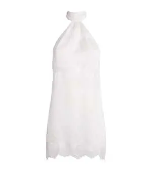 Kiki De Montparnasse Silk Lace-trim Carla Slip Dress - Ivory