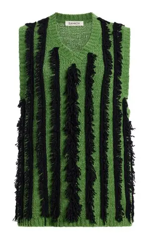 ZANKOV Lorna Embroidered Cotton-blend Vest - Multi