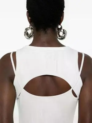 Off-White Cut-out Ribbed-knit Dress