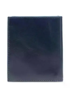 PIQUADRO Logo-plaque Leather Card Holder - Blue