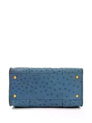 Prada Ostrich Leather Double-zip Tote Bag