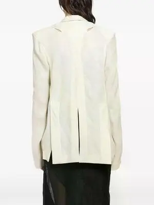 YEHUAFAN Open-front Long-sleeve Blazer With Cut-out Detailing