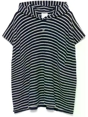 Givenchy Striped Towelling Poncho - Blue