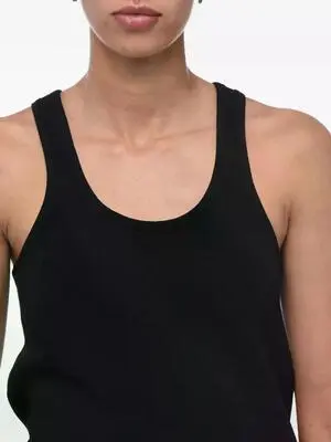 JIL SANDER Ribbed Knit Racer Back Top