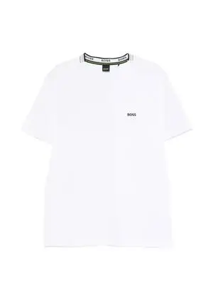 BOSS Logo-embroidered T-shirt - White