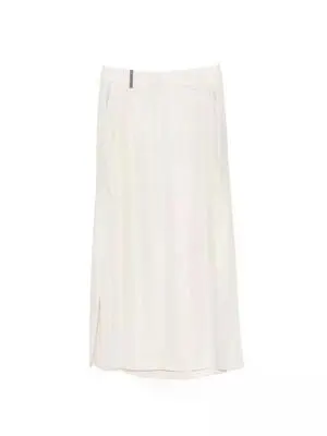 Peserico Side-slit Midi Skirt - Neutrals