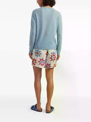 Chinti & Parker Sky Cashmere Round Neck Sweater - Blue