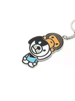 A BATHING APE Baby Milo And Dog-motif Keyring