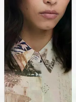 Desigual Patchwork Print Cotton Shirt