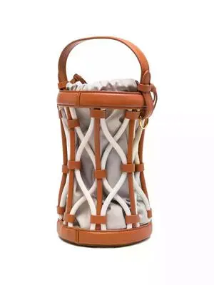 COCCINELLE Leather-detail Bucket Bag - Brown
