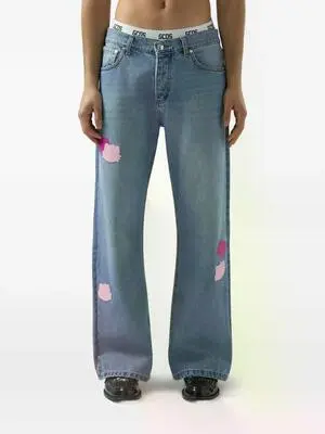 Gcds X Hello Kitty Wide Leg Denim Trousers