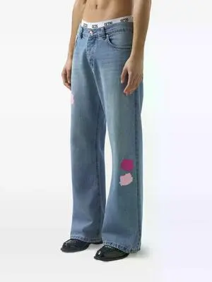 Gcds X Hello Kitty Wide Leg Denim Trousers