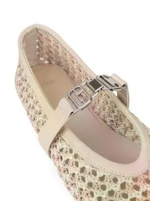 Gcds Woven Ballet Flats - Neutrals