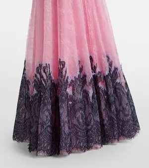 Costarellos Gallie Lace Gown