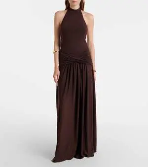 BANANHOT Zoya Halterneck Maxi Dress