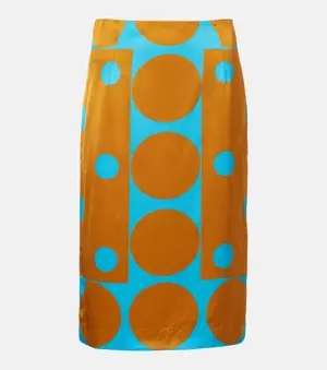 Dries Van Noten Polka-dot Pencil Skirt - Multicoloured