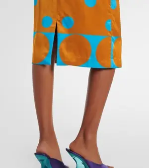 Dries Van Noten Polka-dot Pencil Skirt - Multicoloured