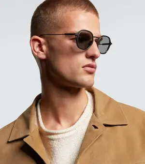 Zegna Round Frame Sunglasses