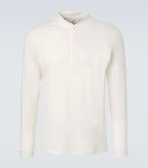 Brunello Cucinelli Linen And Cotton Henley Shirt