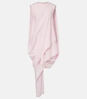 Jacquemus Asymmetric Cotton Poplin Mini Dress - Pink