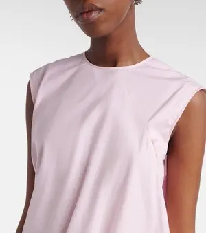 Jacquemus Asymmetric Cotton Poplin Mini Dress - Pink