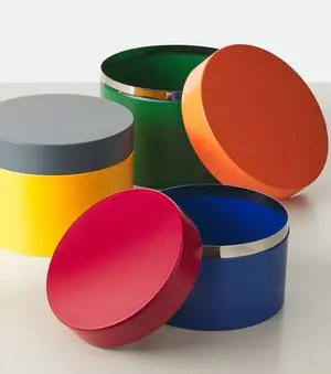 POLSPOTTEN Metal Caps & Jars Set Of 3 Aluminium Jars