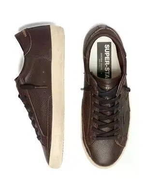 GOLDEN GOOSE Super Star Leather Sneakers - Brown
