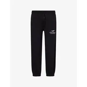 COLE BUXTON International Wide-leg Cotton Jogging Bottoms - Black